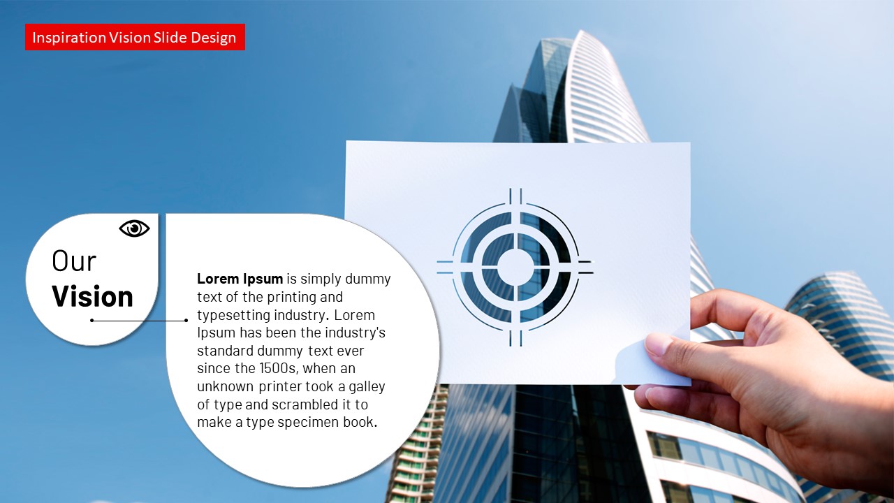 Free Mission & Vision PowerPoint slides template, PPT Slide Vision